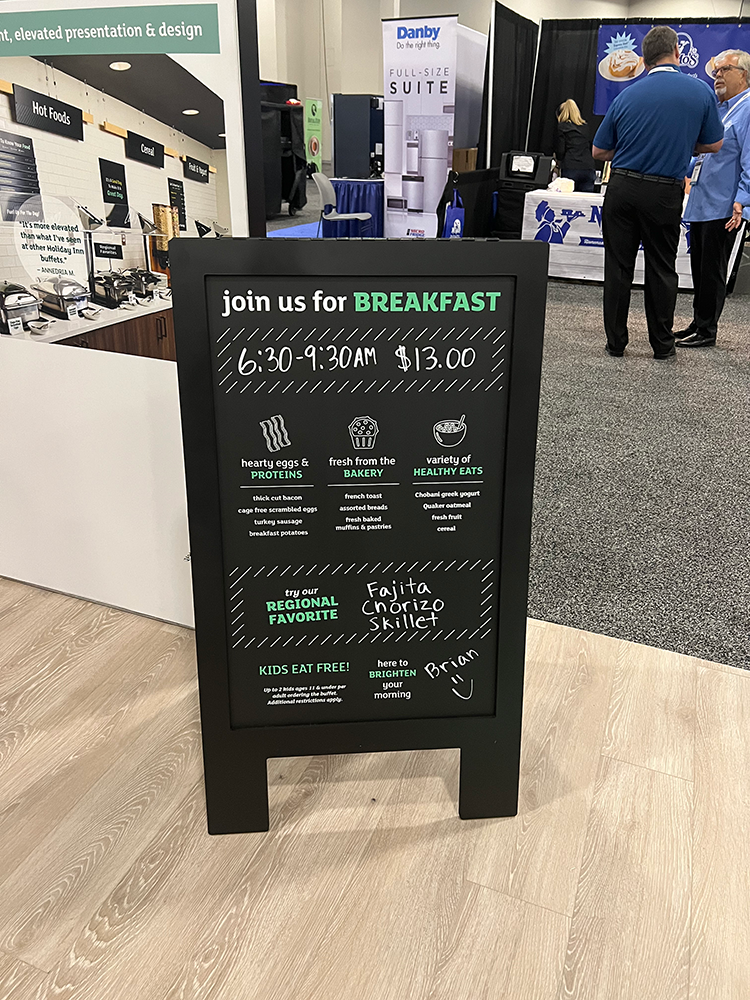 A-Frame Menu Board – Holiday Inn Breakfast Program